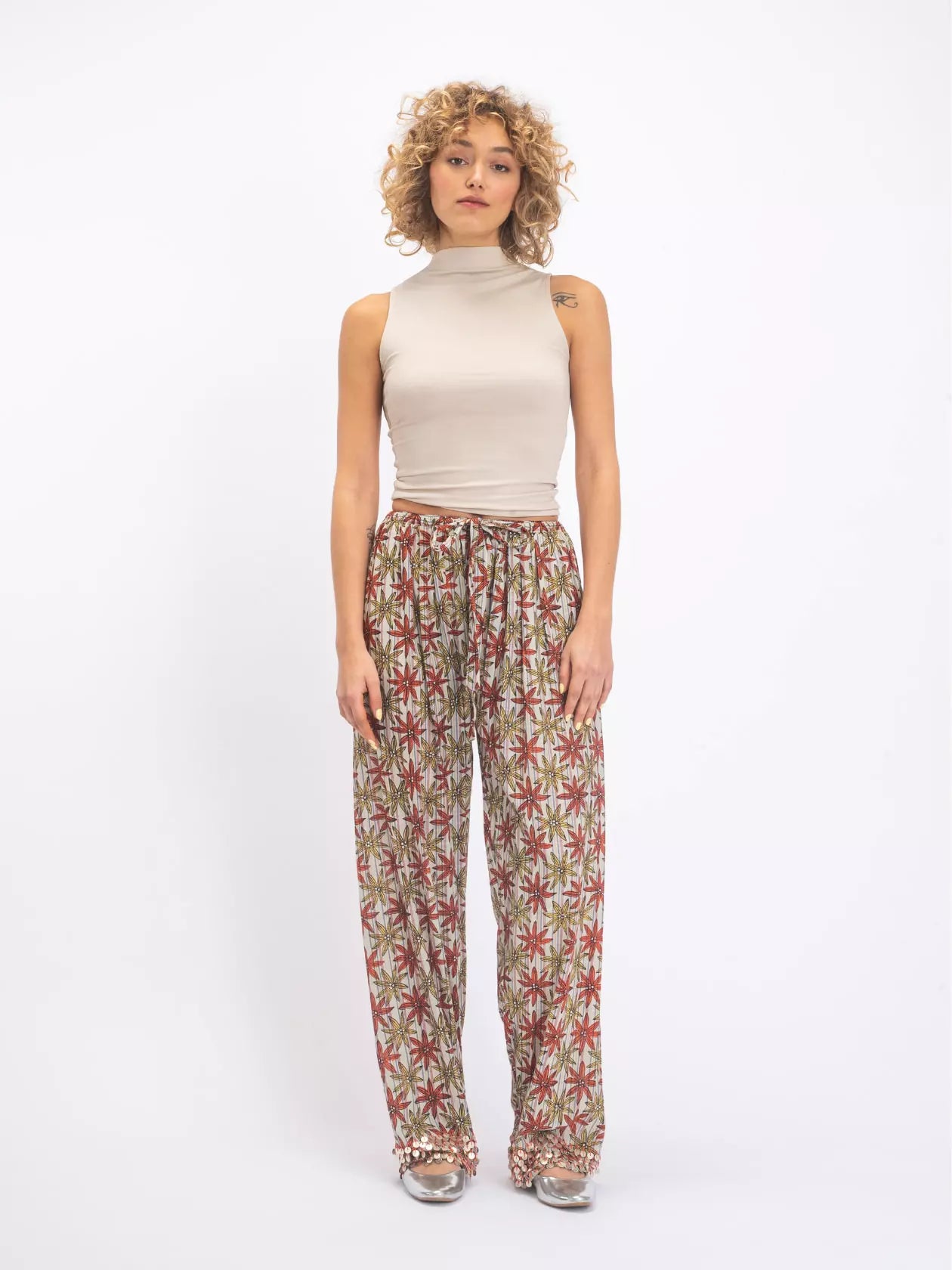 BHUMI brick floral tassel pants | V by Vinster